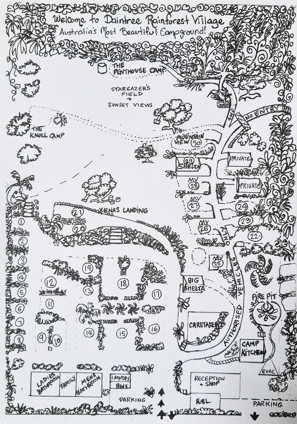 Park Map - Daintree Rainforest Village